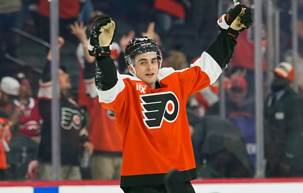 Porter Martone accomplishes NHL first in Flyers’ playoff win vs Penguins