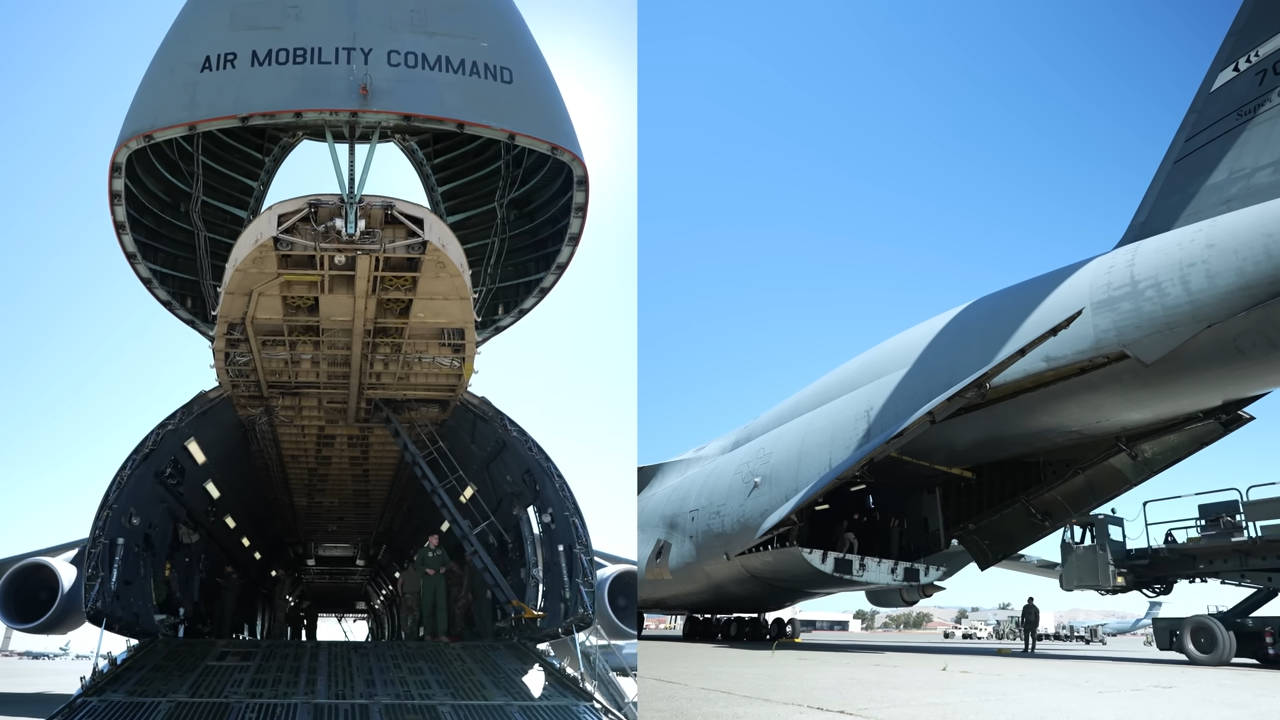 Watch the largest US Air Force plane carry tanks in the sky - 280,000 ...