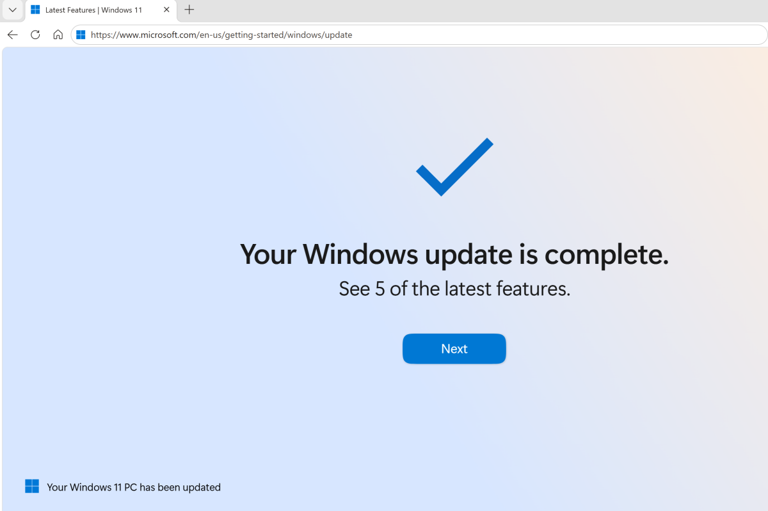 One reason to use Edge: It now teases new Windows features