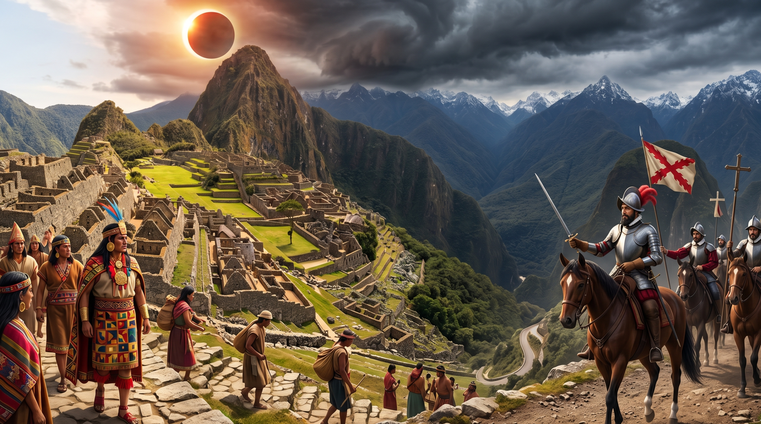 This video shows how the Inca built an empire then faced sudden collapse
