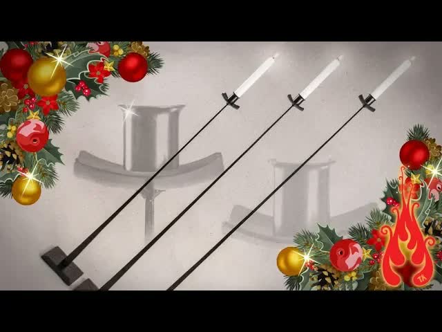 Forging elegant steel floor candlesticks by hand