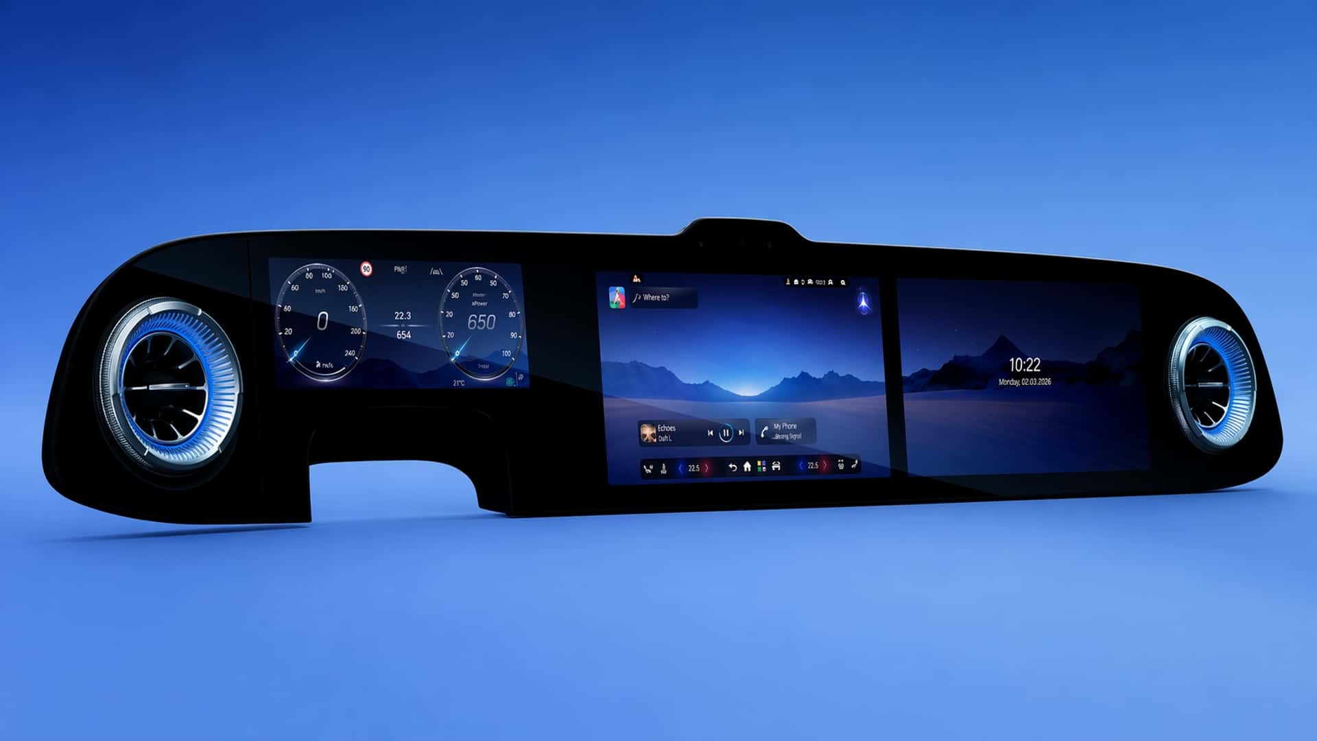 Even the base 2027 Mercedes C-Class EV has triple screens