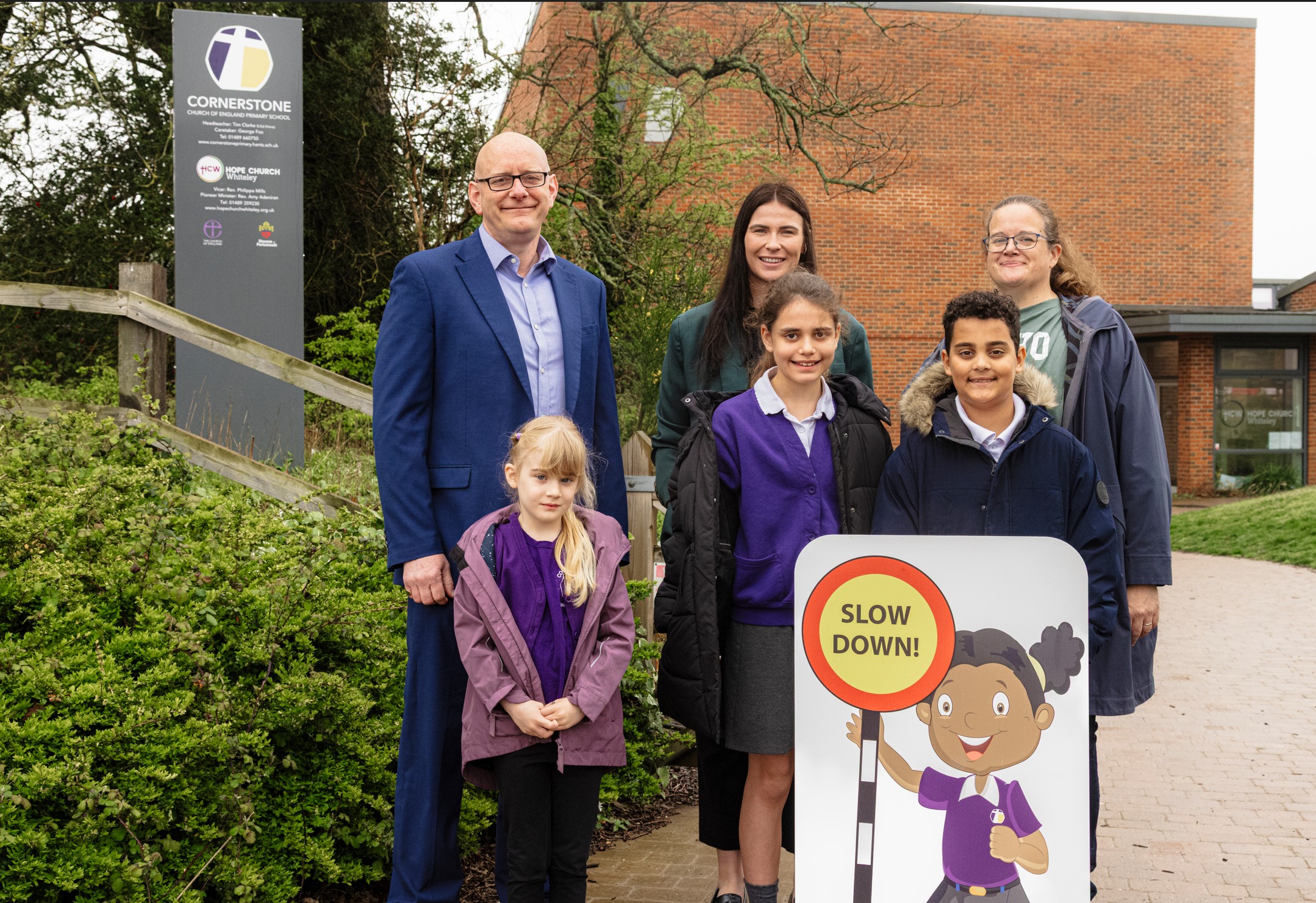Whiteley school drives home road safety with new signage