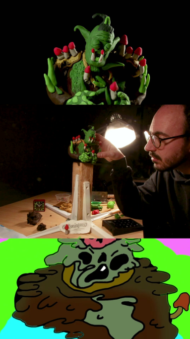 One week of stop motion to create this monster transformation