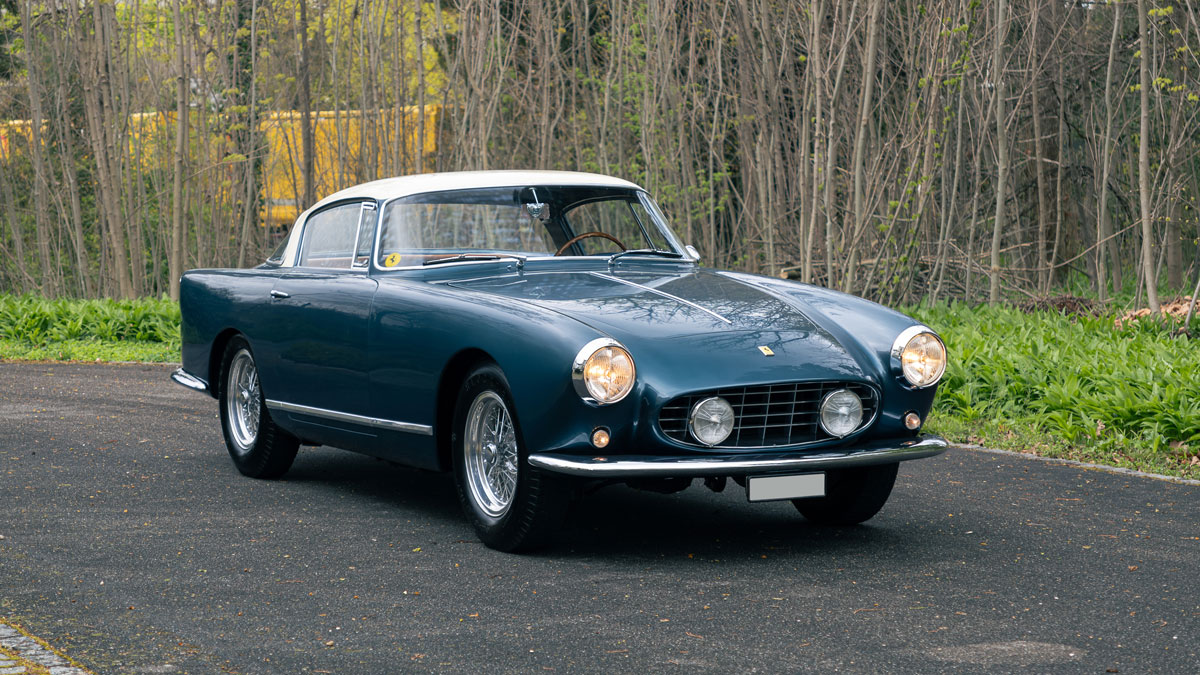 A 1956 Ferrari 250 GT Boano alloy coupe in photos