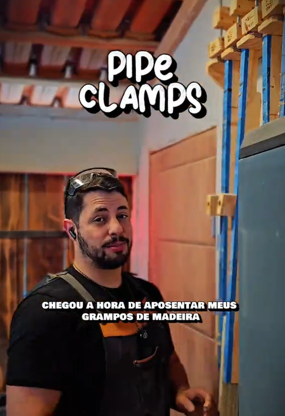 Uso de pipe clamps na marcenaria: alternativa prática aos grampos de ...