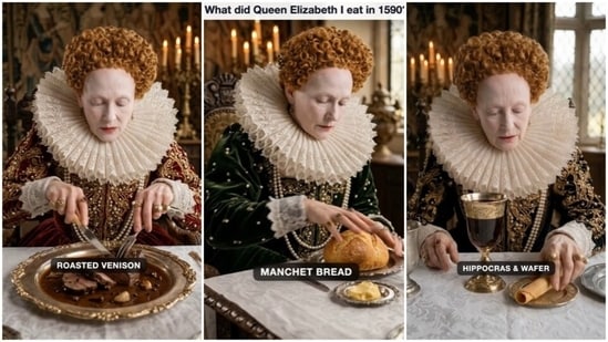AI reimagines Queen Elizabeth I's royal 1590 feast with 11 am 'dinner ...