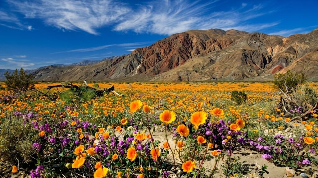This desert in America suddenly turned into a blooming garden overnight