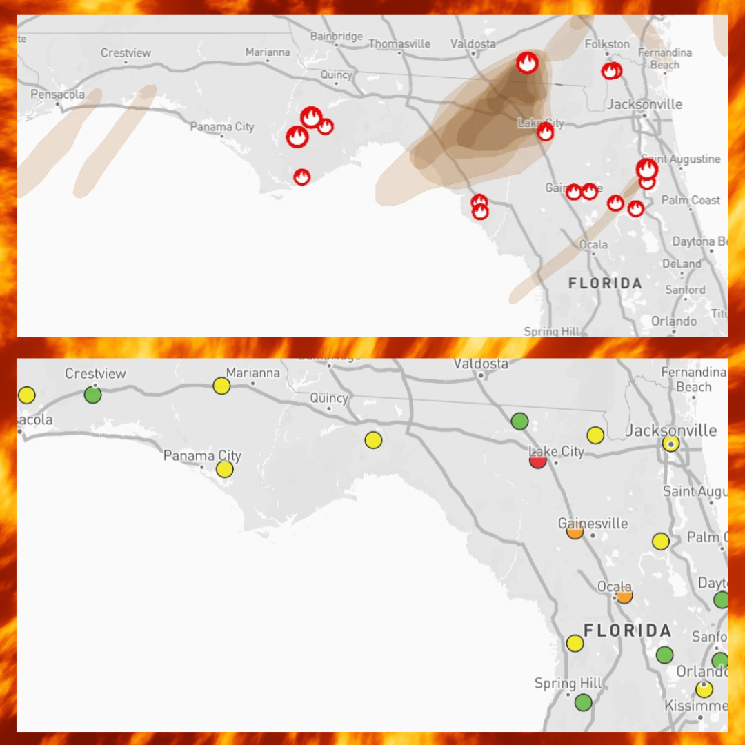 Air quality worse as more wildfires spread smoke across Florida