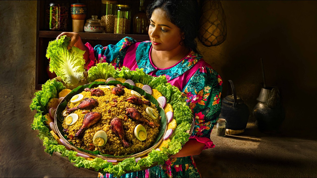 Making biryani green sambol and chicken fry ASMR cooking journey
