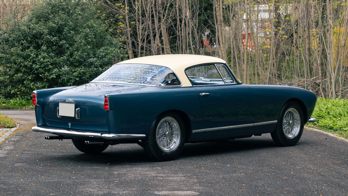 A 1956 Ferrari 250 GT Boano alloy coupe in photos