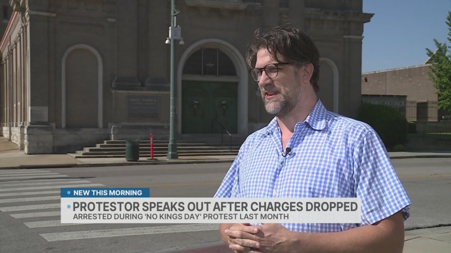 Man arrested at No Kings protest wants answers after having charges dropped