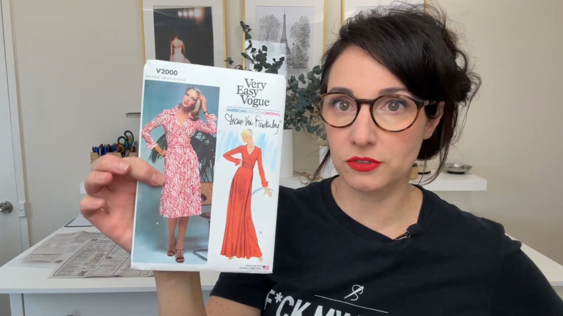Sewing the iconic DVF wrap dress: Vogue V2000 pattern review & vlog part 1