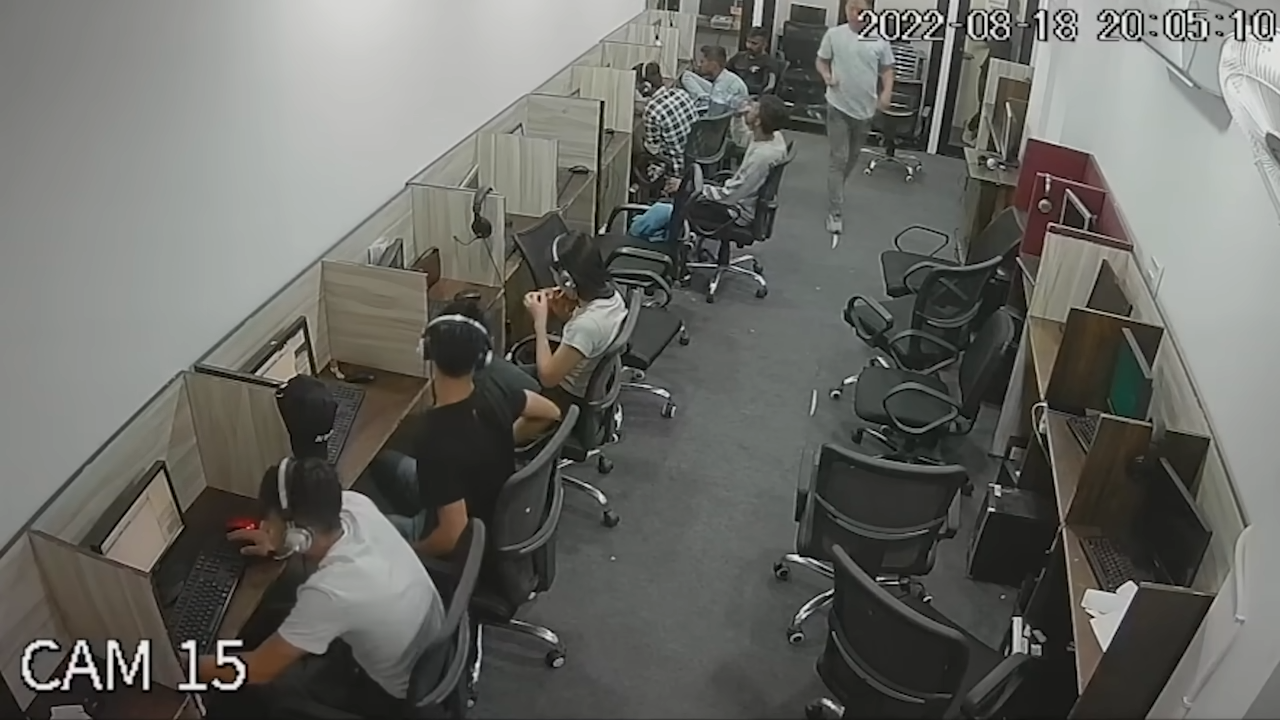 Watch what happens when a scammer gets his exact location exposed mid-call