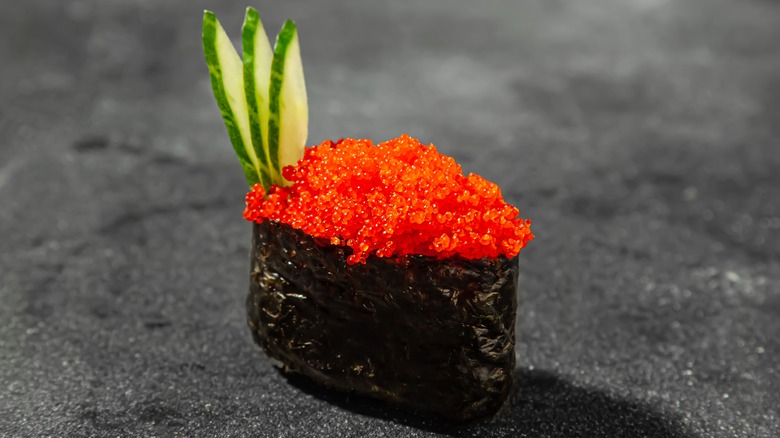 What are the different types of fish eggs in Japanese cuisine?