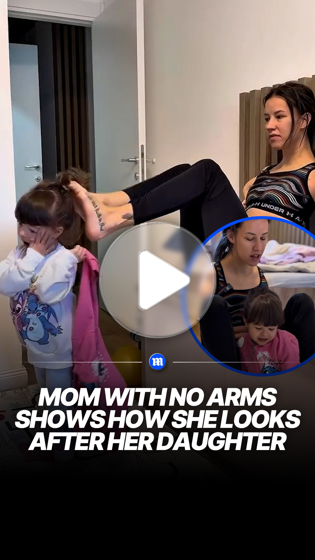 Mother without arms shares how she cares for her child
