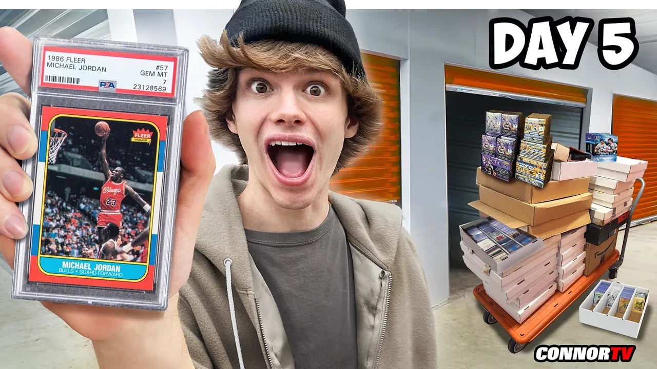 A storage unit packed with sports cards turns into a high-stakes gamble