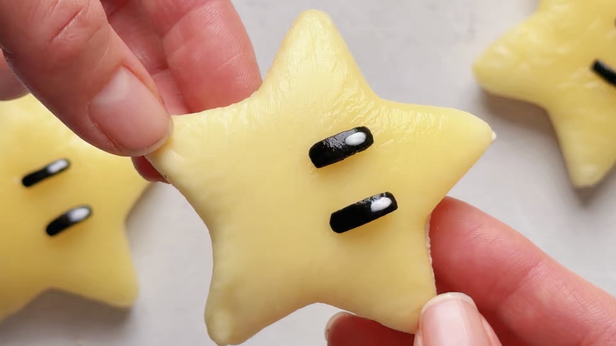 Mario star toast fun cheese star snack