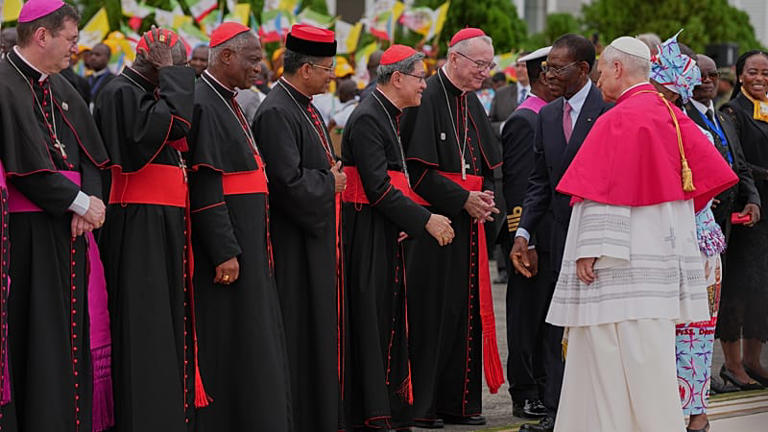 Pope Leo XIV touches down in Equatorial Guinea
