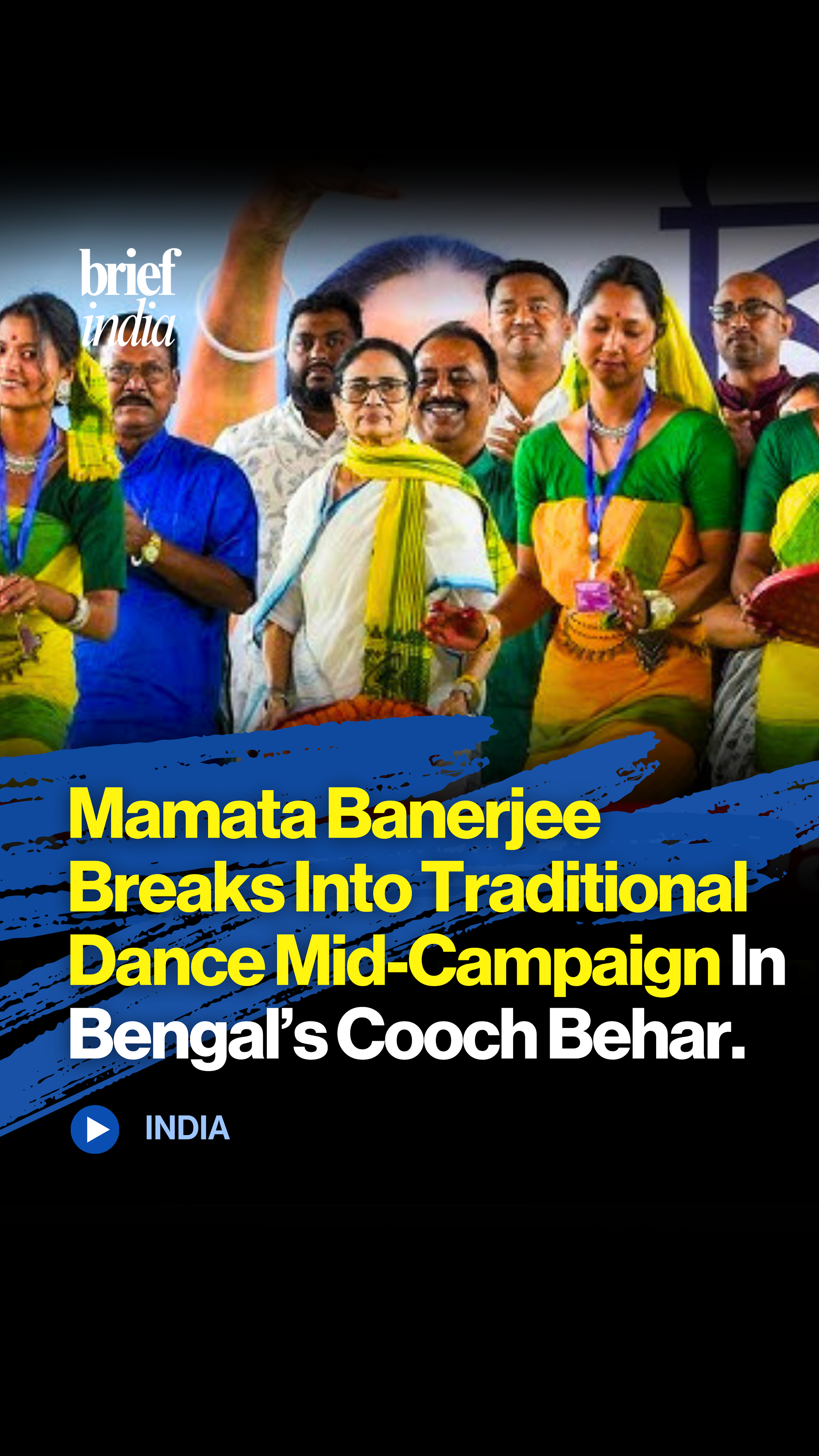 Mamata Banerjee joins traditional dance during campaign in Cooch Behar