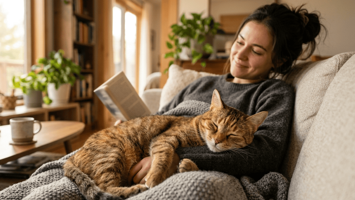 If your cat sleeps on you, here's what it's telling you, according to ...