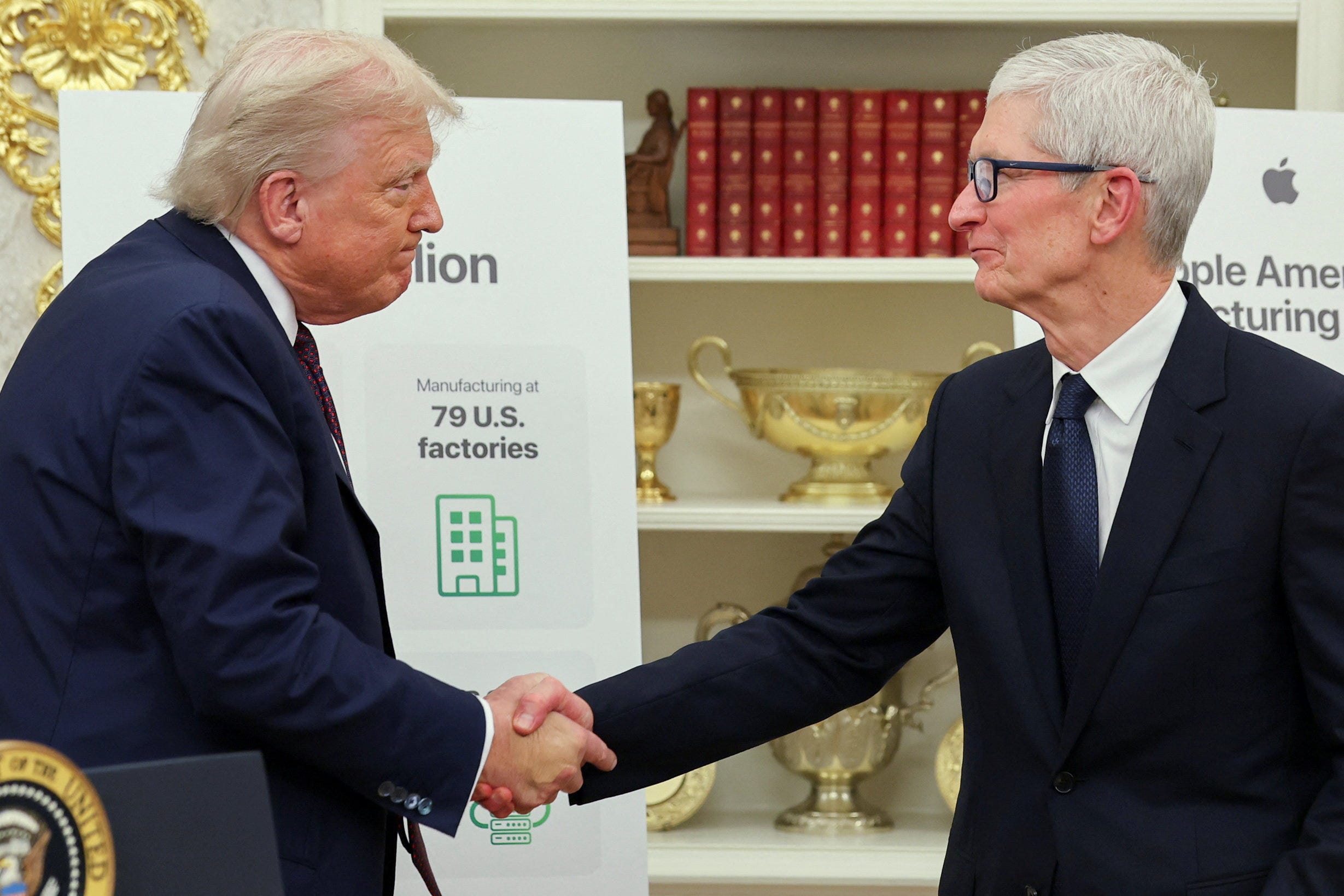Trump praises Cook, revives 'Tim Apple' nickname