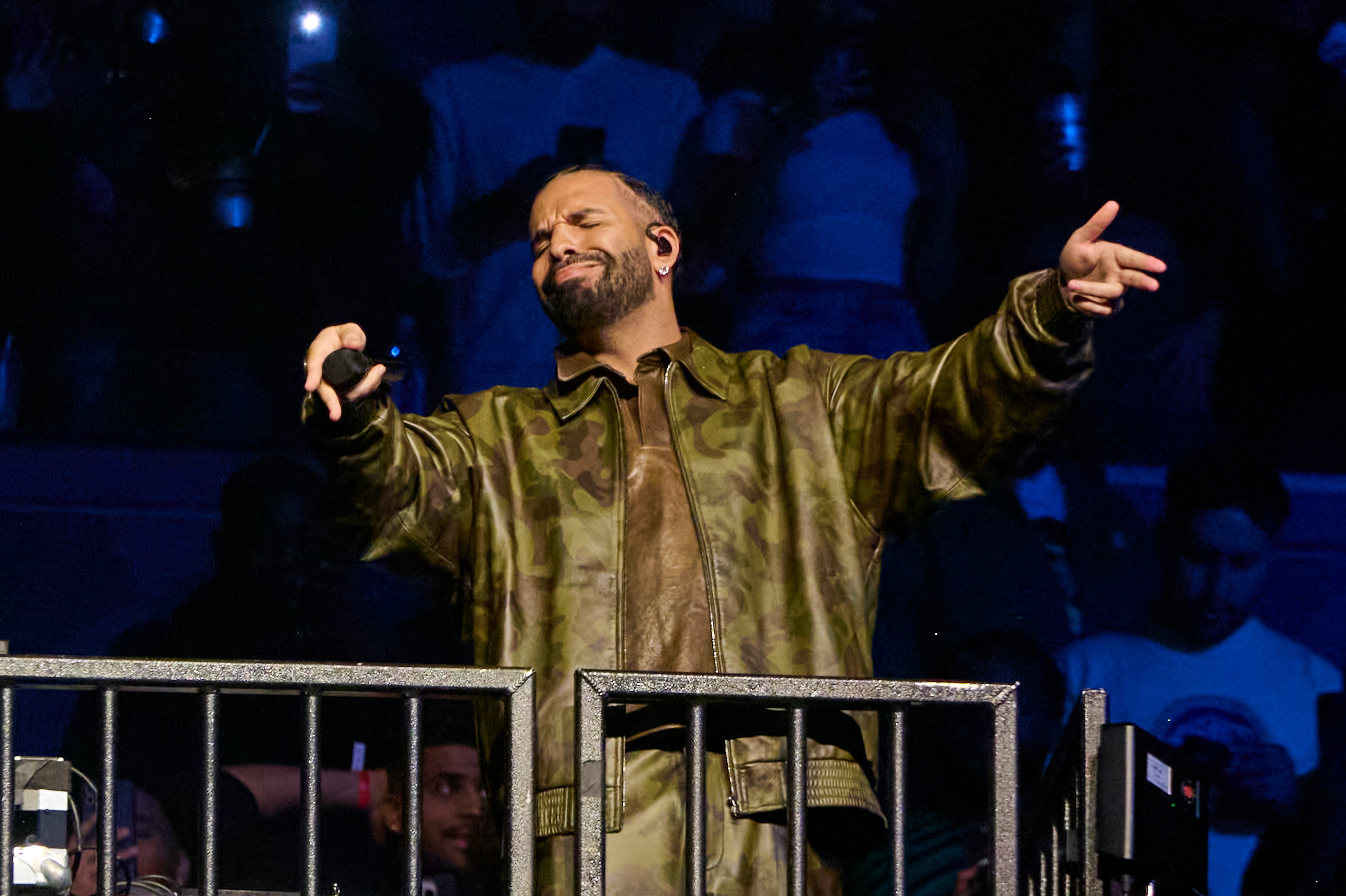 Please don’t fall off the massive Drake ice block
