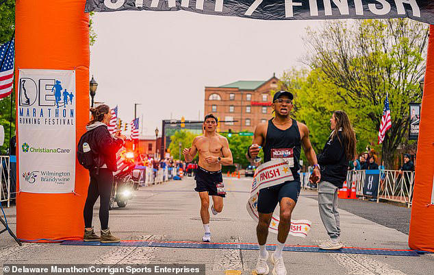 Humiliating moment runner celebrates winning marathon only to be pipped ...
