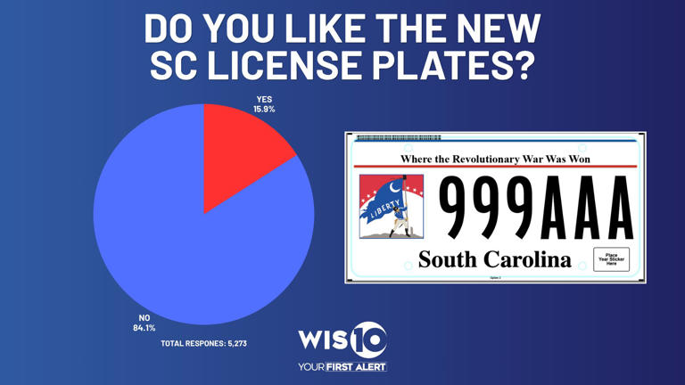 Poll: Most say they don’t like new SC license plates