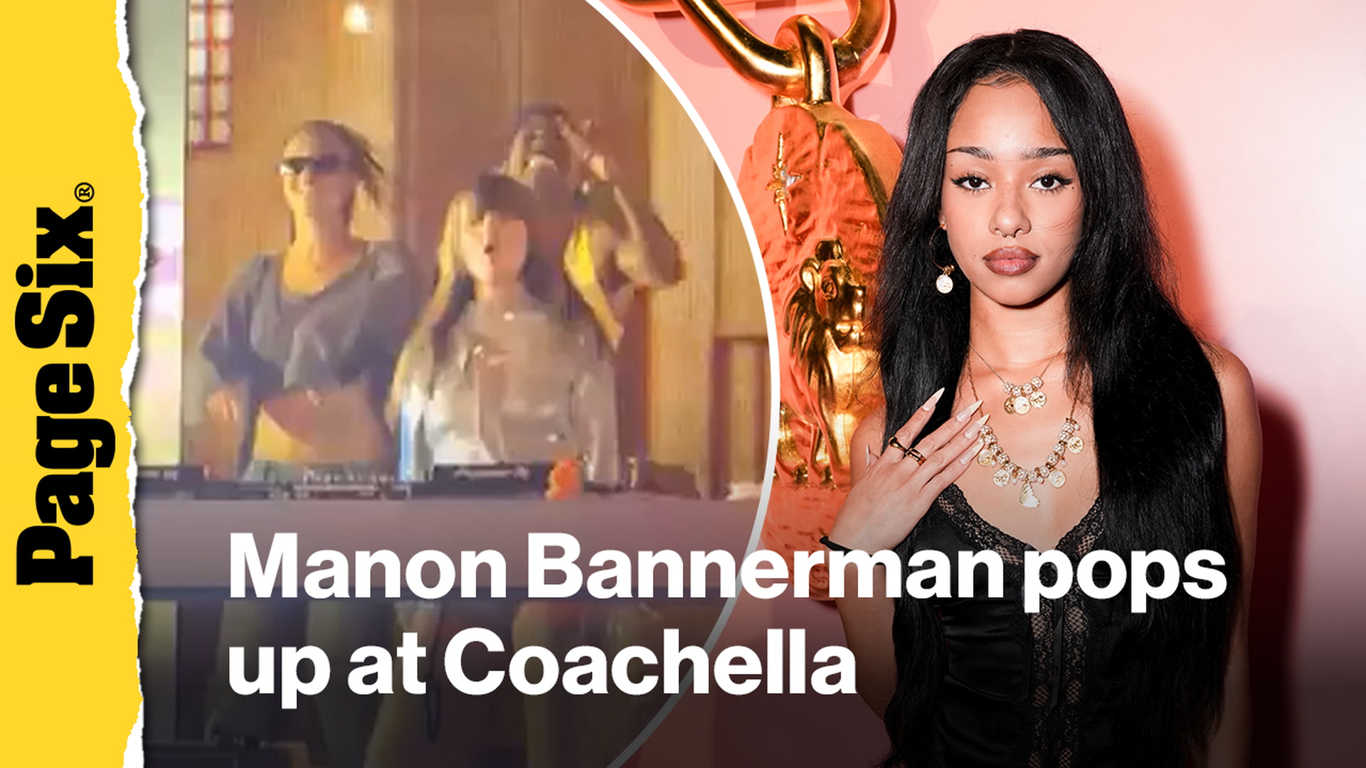 Manon Bannerman pops up at Coachella during PinkPantheress performance