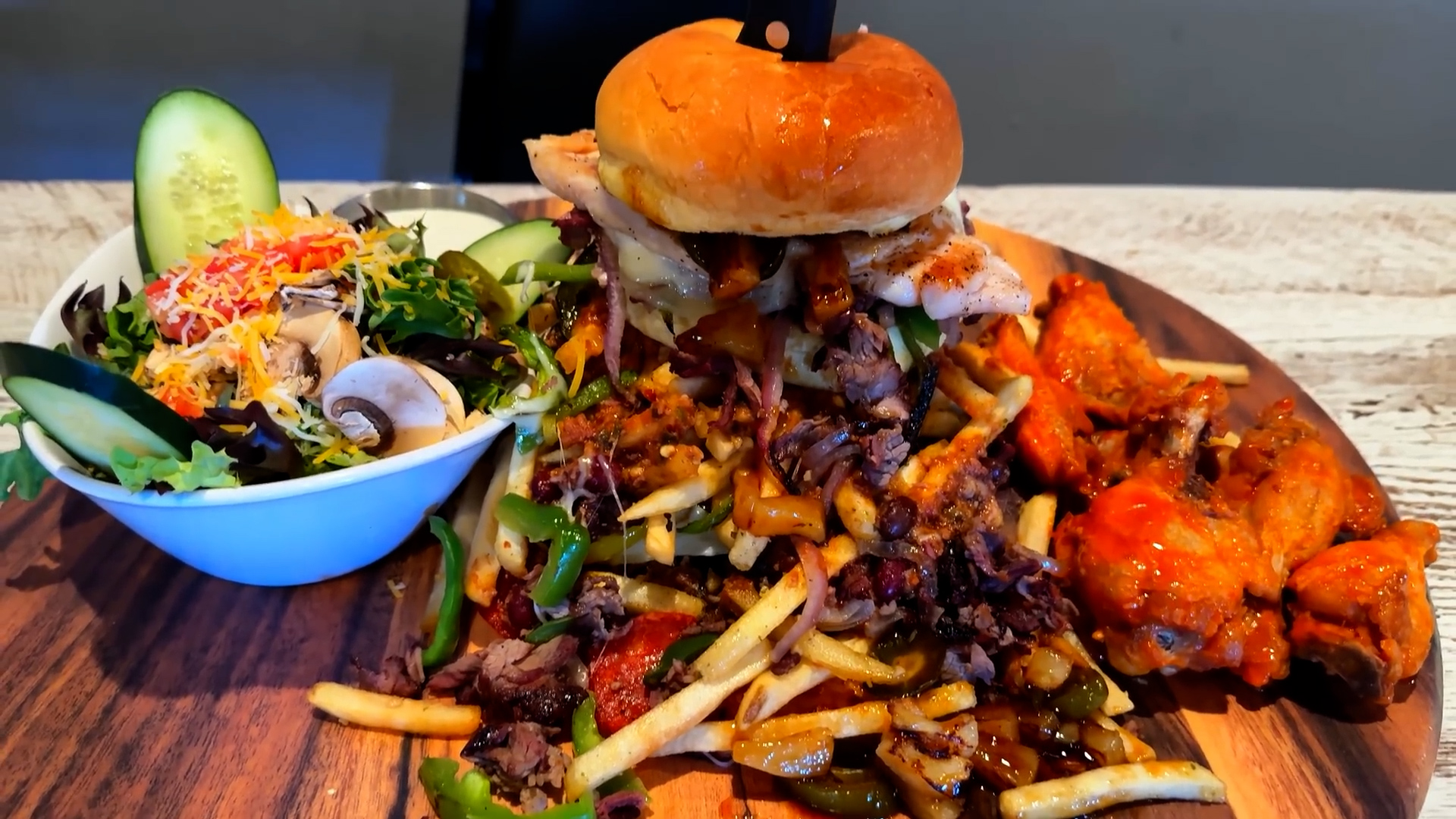 Man attempts impossible burger stack food challenge in just one hour