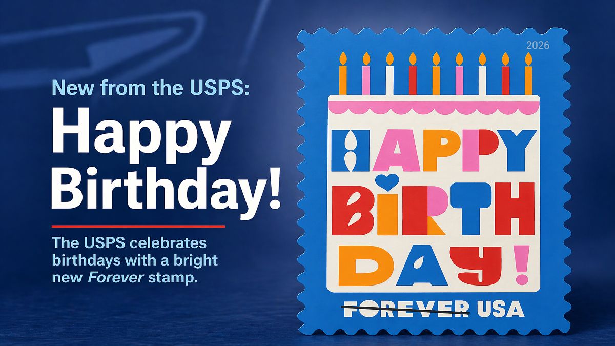Send cheer: Fresh happy birthday stamp now available