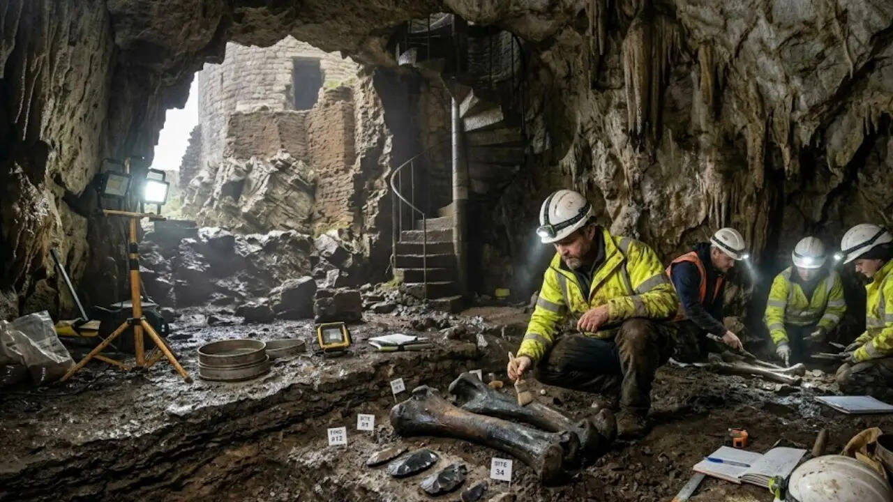 Prehistoric cave hidden beneath Pembroke Castle reveals 120,000 years ...