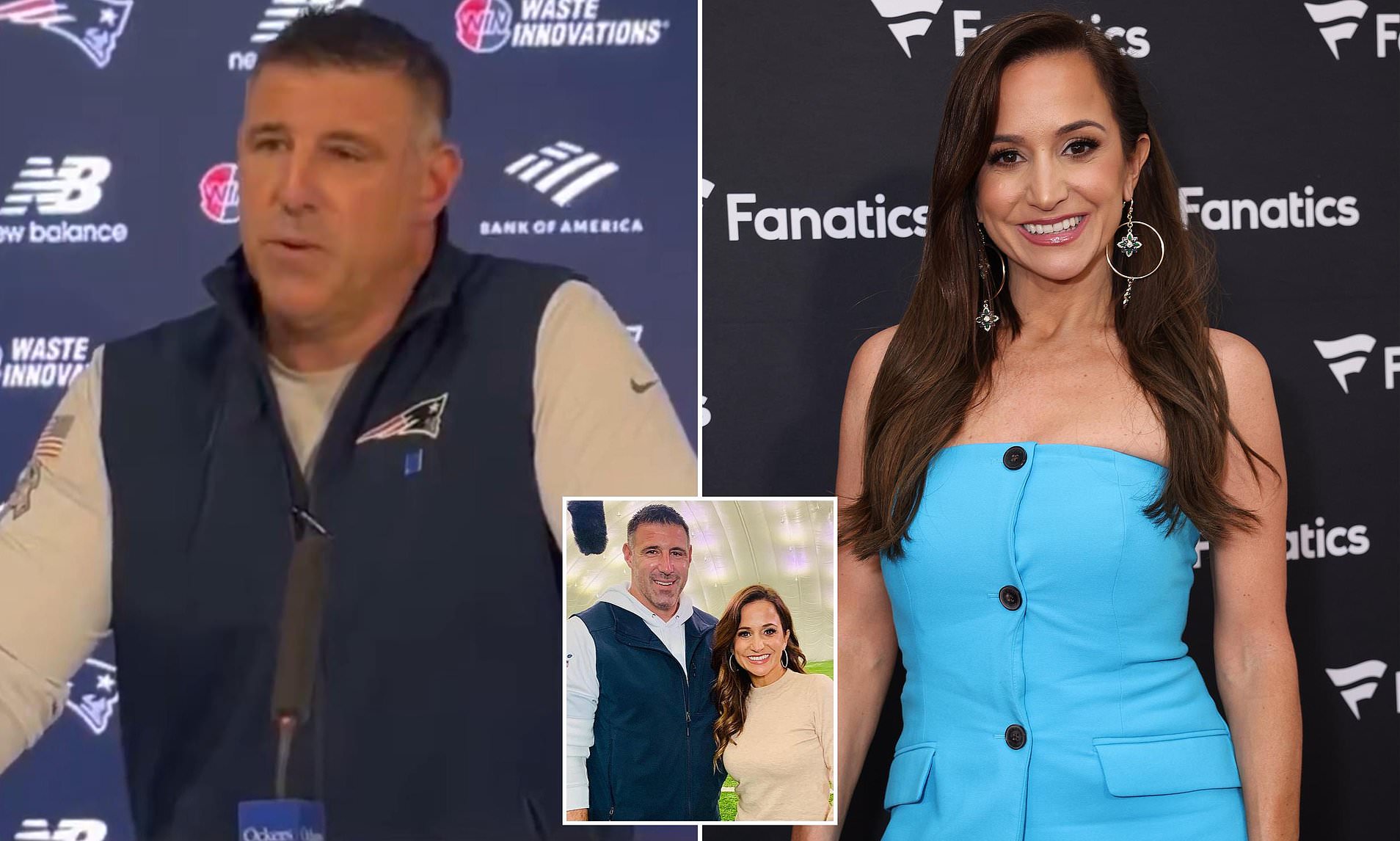 Mike Vrabel reveals 'difficult conversations' with wife as he speaks ...