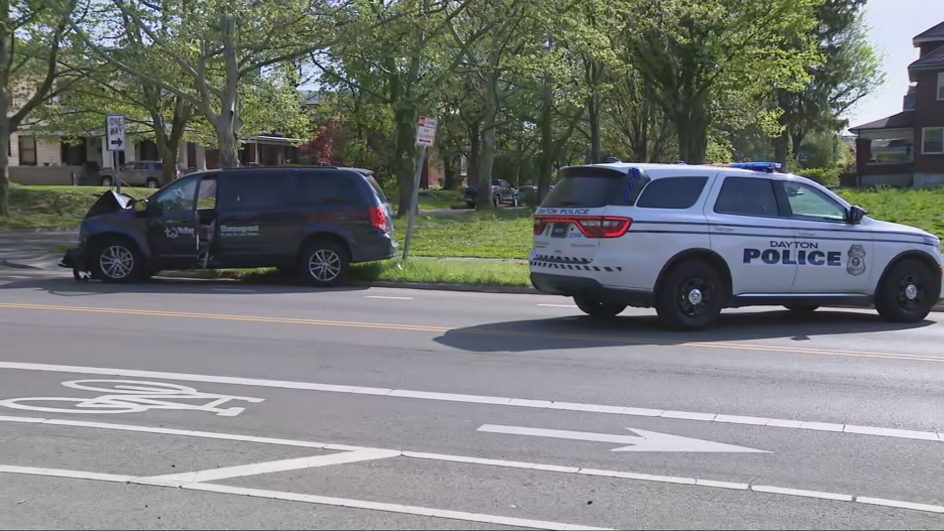 2 hurt after Dayton fire engine collides with transport van