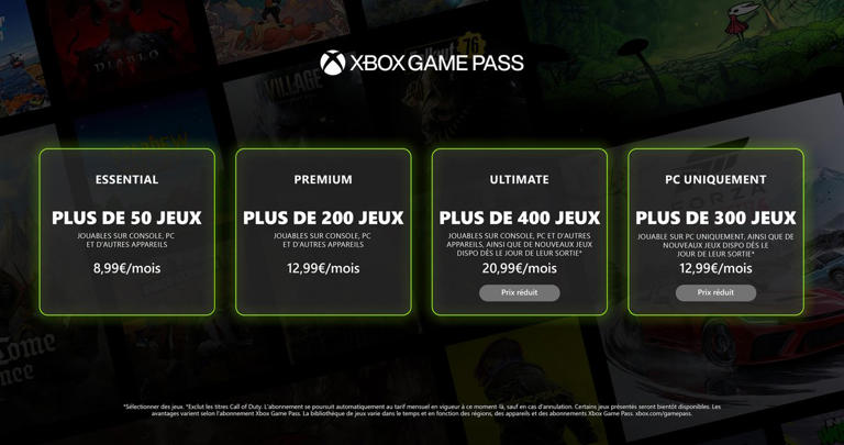 Microsoft baisse les prix de son Game Pass et fait sortir Call of Duty