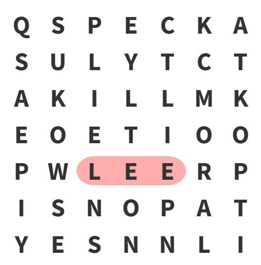 Can you spot the word EEL in this word search puzzle?