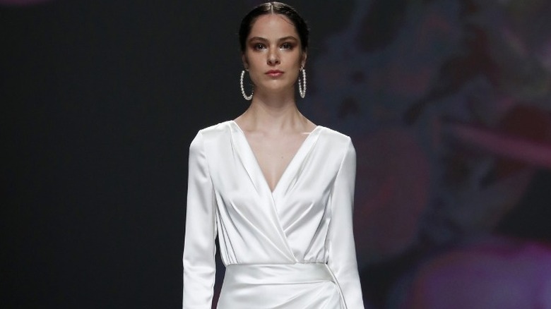 Liquid organza wedding dresses are bringing the wet trend to bridal