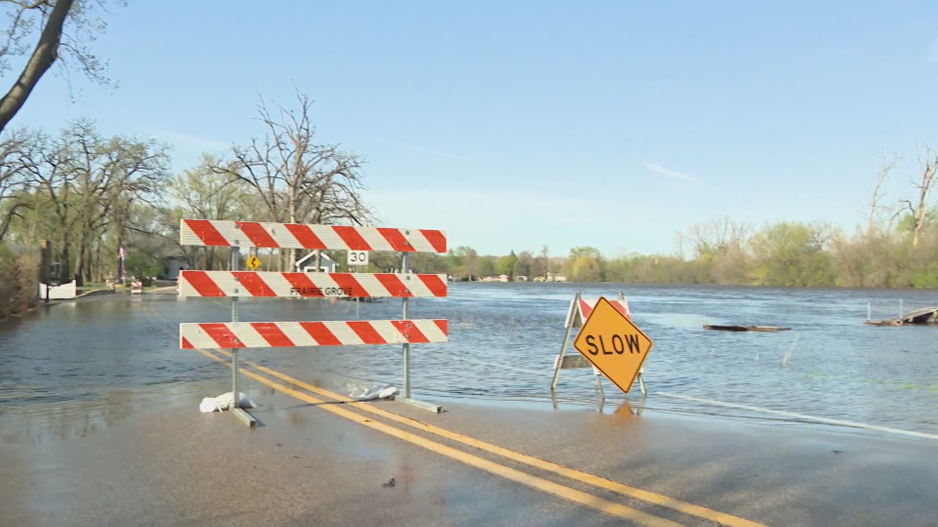 Fox River flooding reaches major level, putting homes and roads at risk