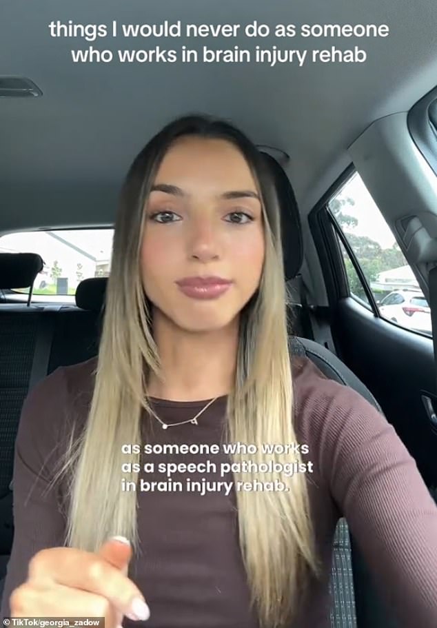I work with brain trauma patients - these are the things I would never ...