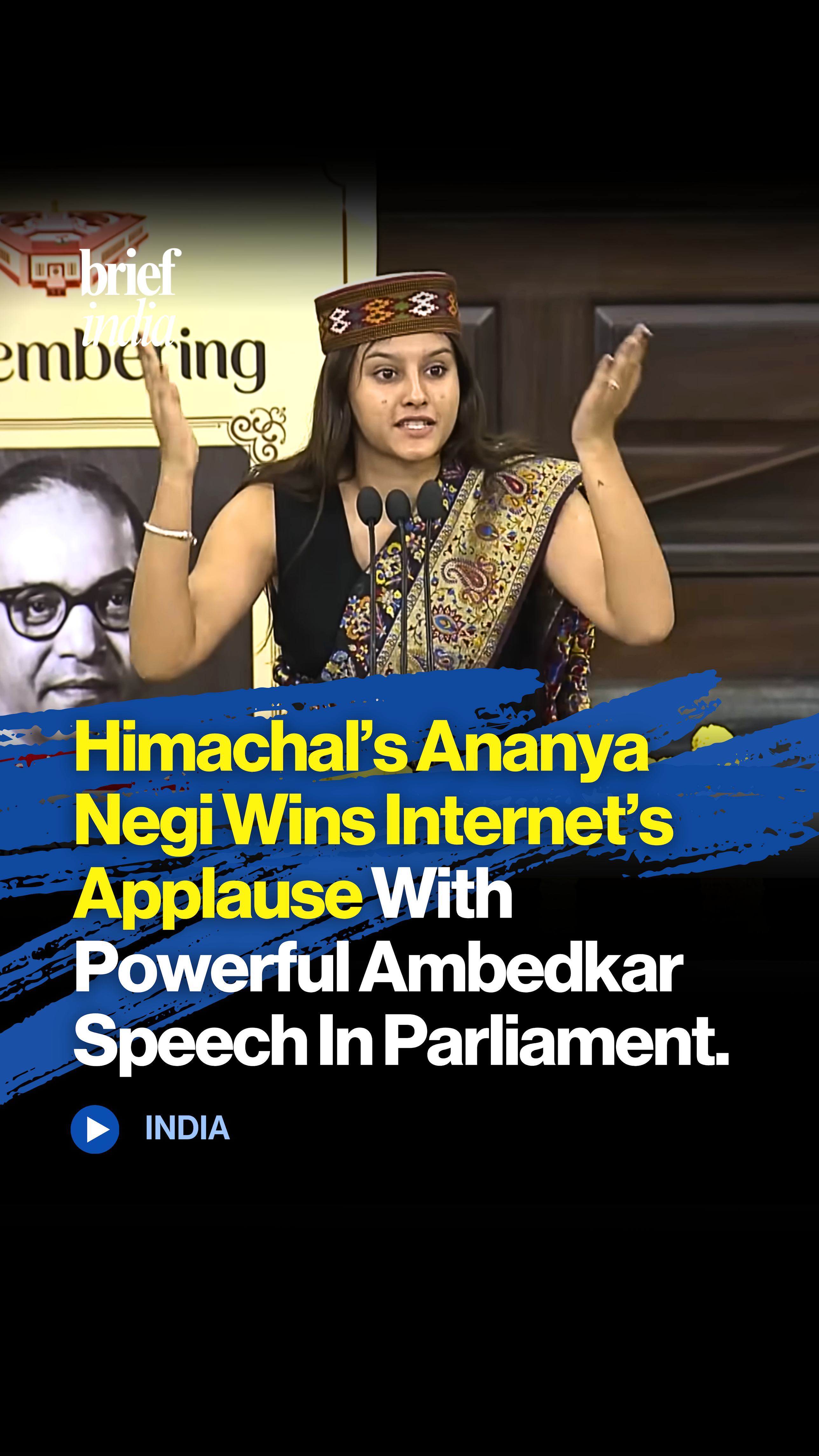 Himachal’s Ananya Negi wins applause with powerful Ambedkar speech in ...