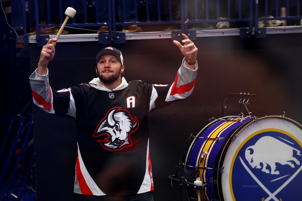 Josh Allen chugs beer before playoff game to hype up Sabres fans