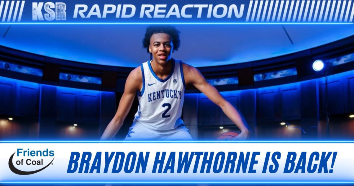 Watch: KSR rapidly reacts to Braydon Hawthorne’s return, Zyon Hawthorne ...