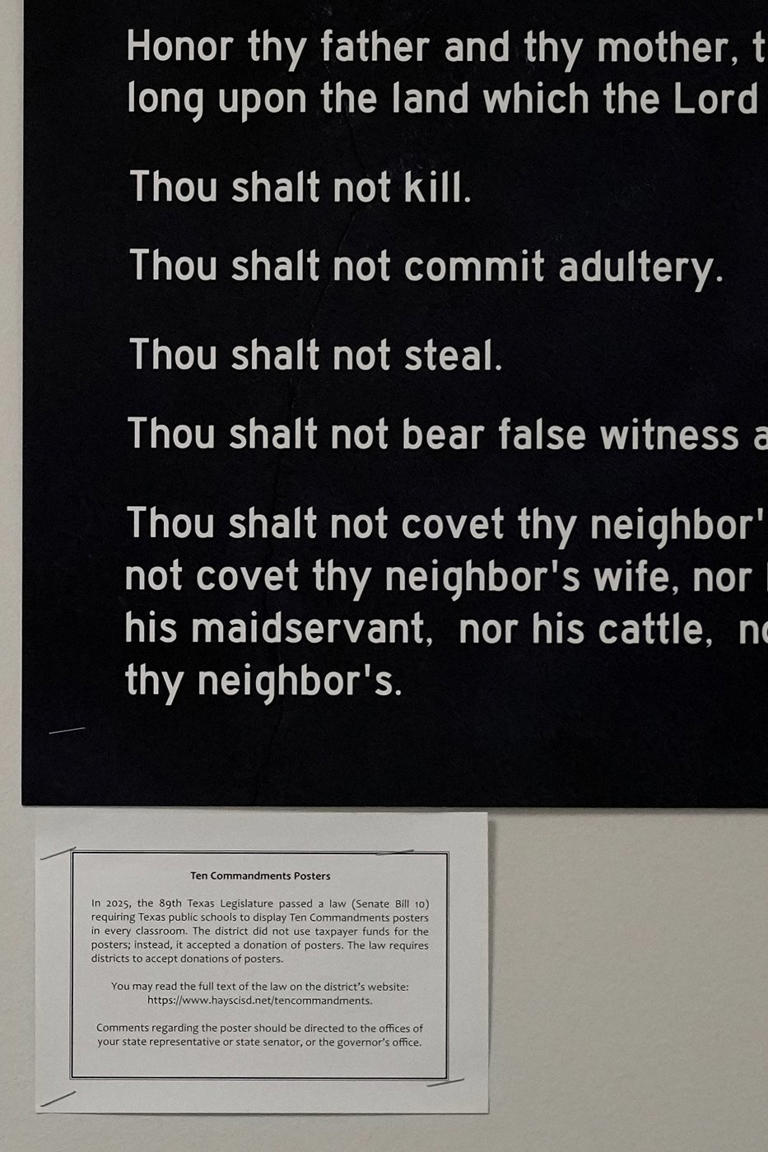 Texas can require public schools to display Ten Commandments in ...