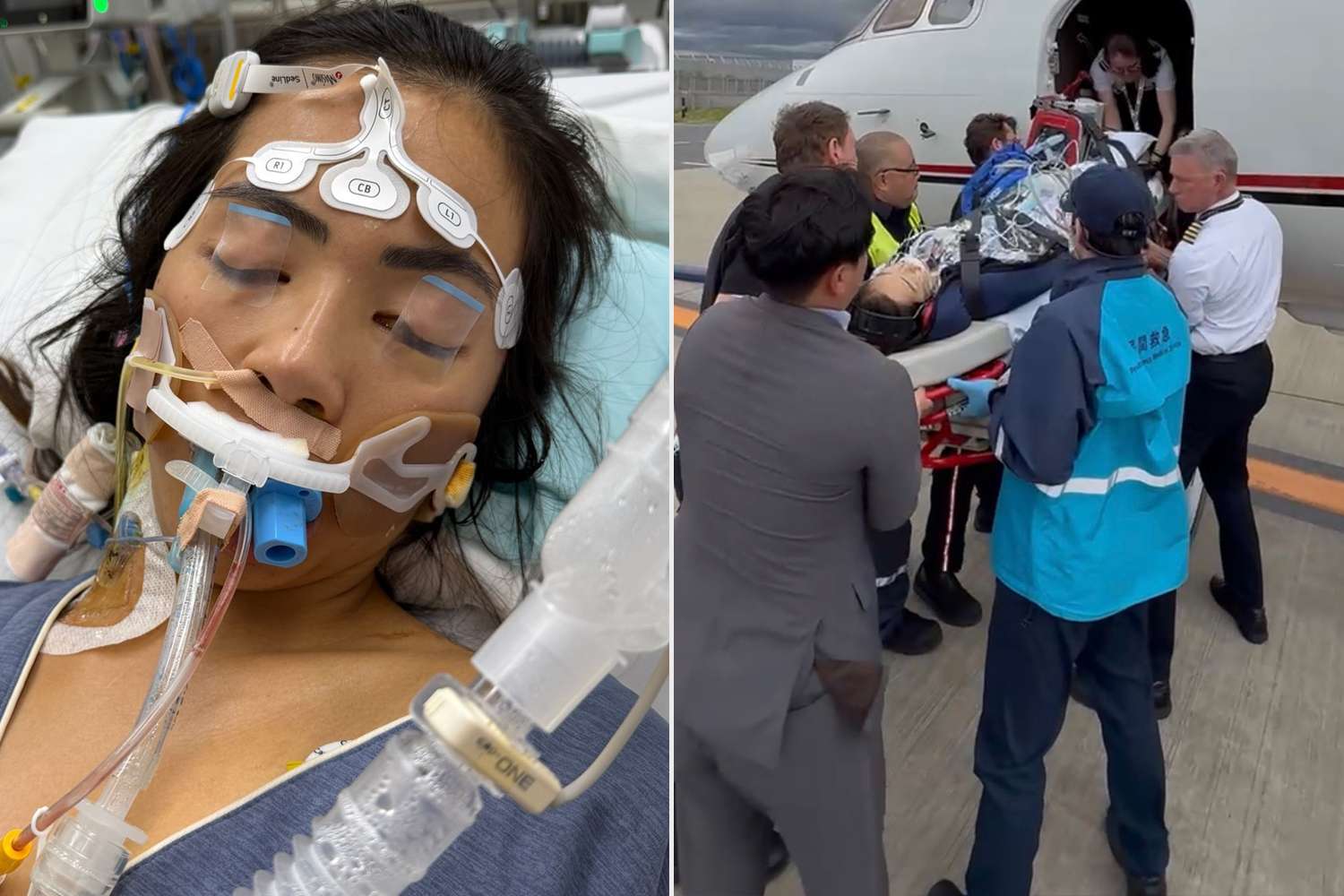 Bride is on emergency medical flight to the US after honeymoon ...