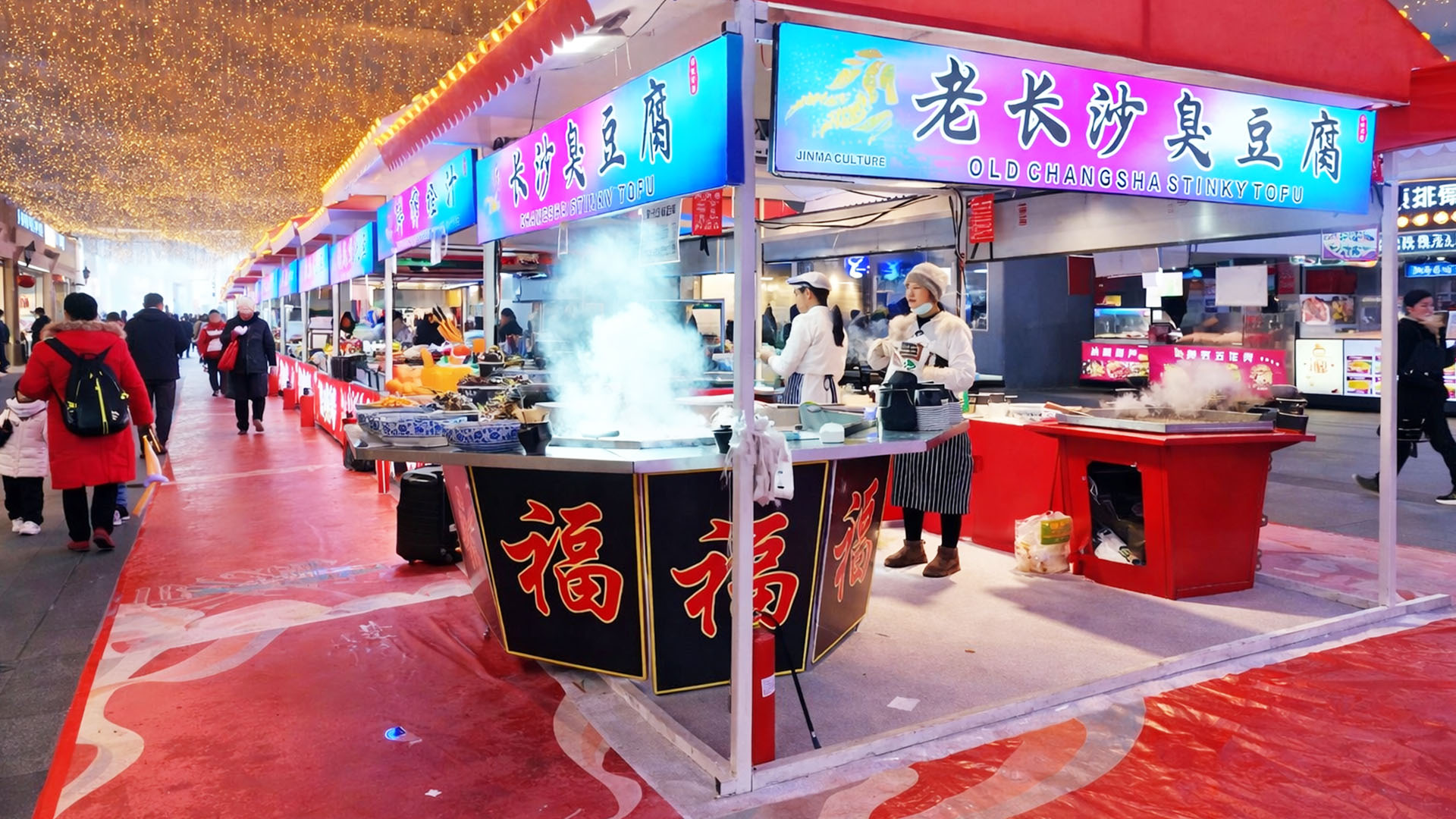 China’s modern indoor market offers endless street food choices daily
