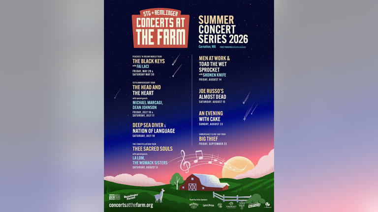 WA's Remlinger Farms announces 2026 concerts at the farm lineup