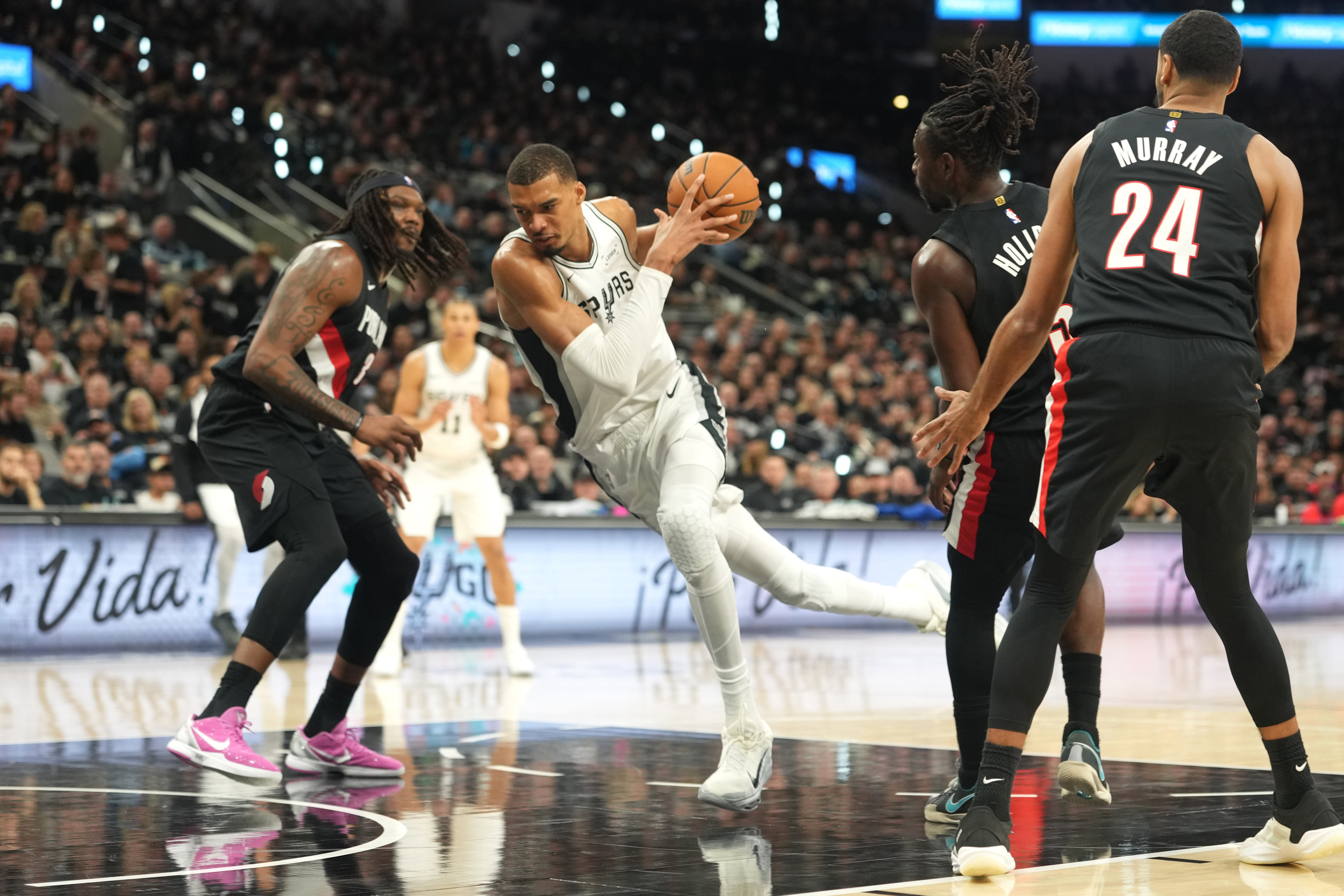 Spurs’ Victor Wembanyama enters concussion protocol as Blazers steal Game 2