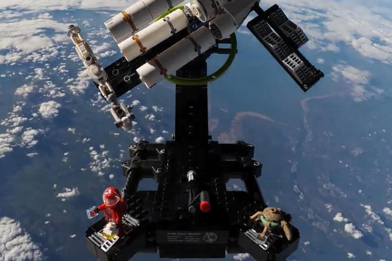 LEGO in space! Project Hail Mary model reaches record-breaking heights ...