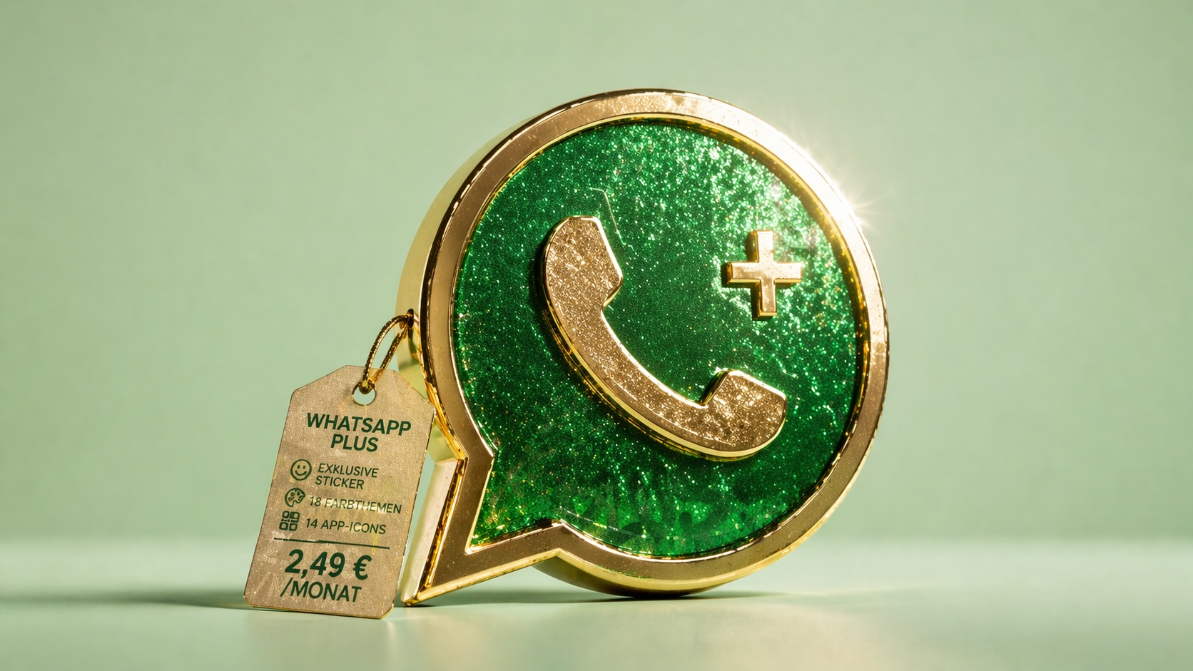 WhatsApp Plus: Meta monetarisiert Glitzer-Icons für 2,49 Euro